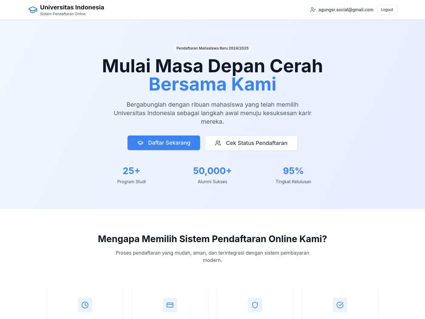 Sistem Pendaftaran Mahasiswa Online Terintegrasi Pembayaran