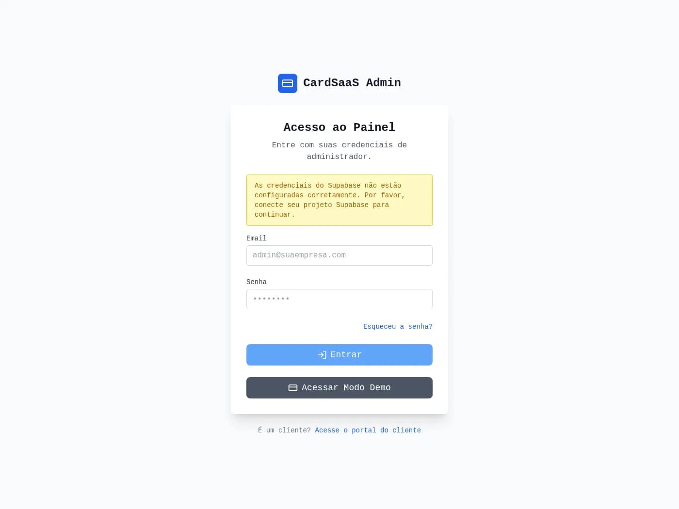 Sistema SaaS de Cartão de Crédito