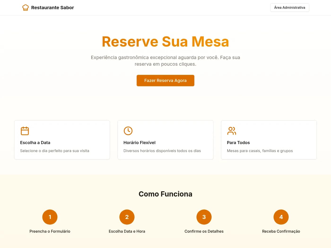 Sistema de Reservas Online para Restaurante