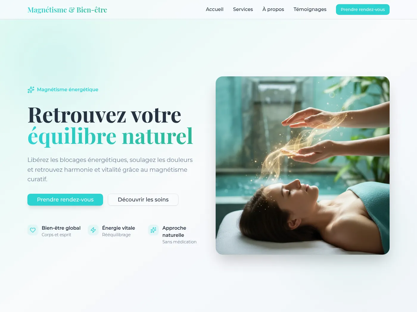 Site Web pour un Magnétiseur