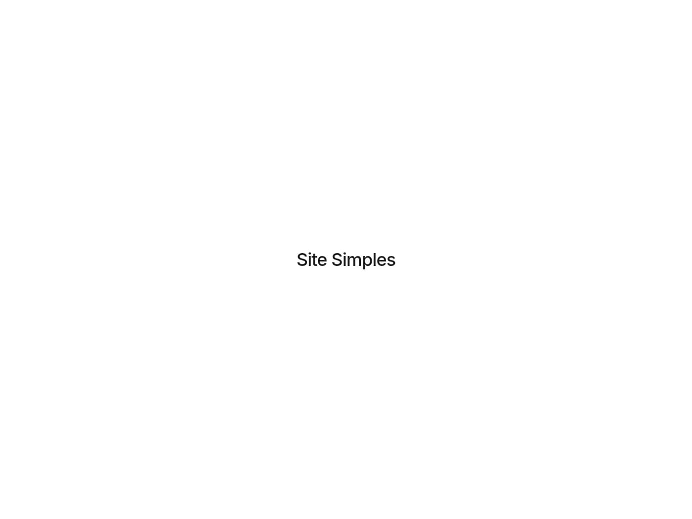 Site Simples de Uma Página