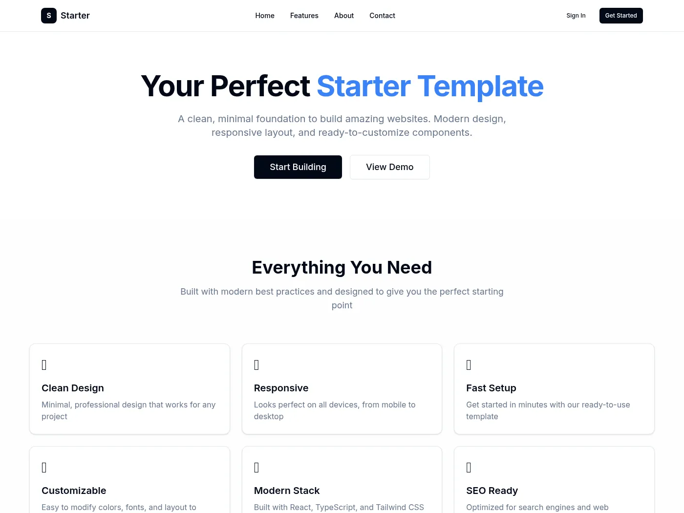 Site Vazio Starter Template