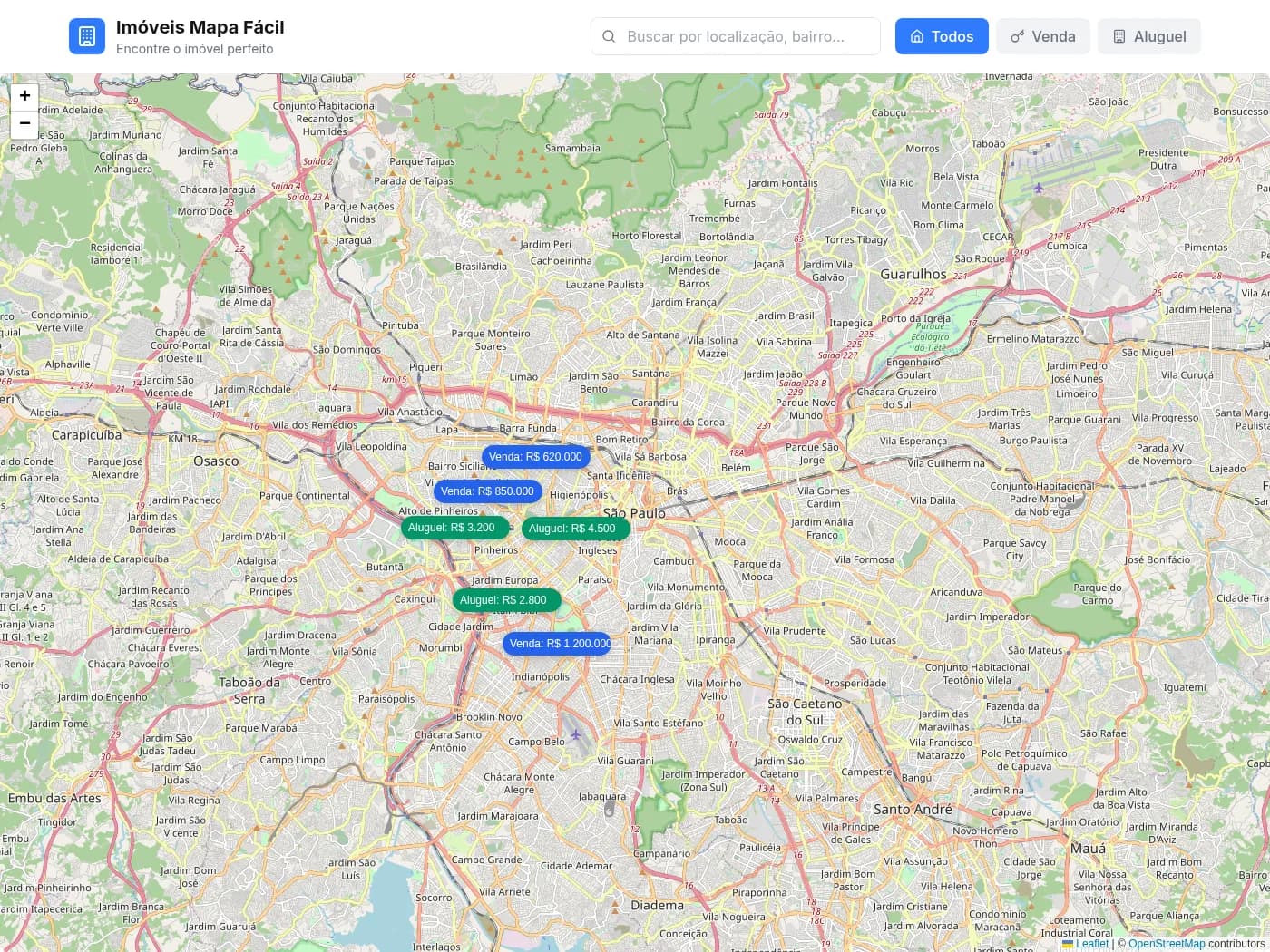Imóveis Mapa Fácil: Plataforma de Venda e Aluguel de Casas com Visualização no Mapa