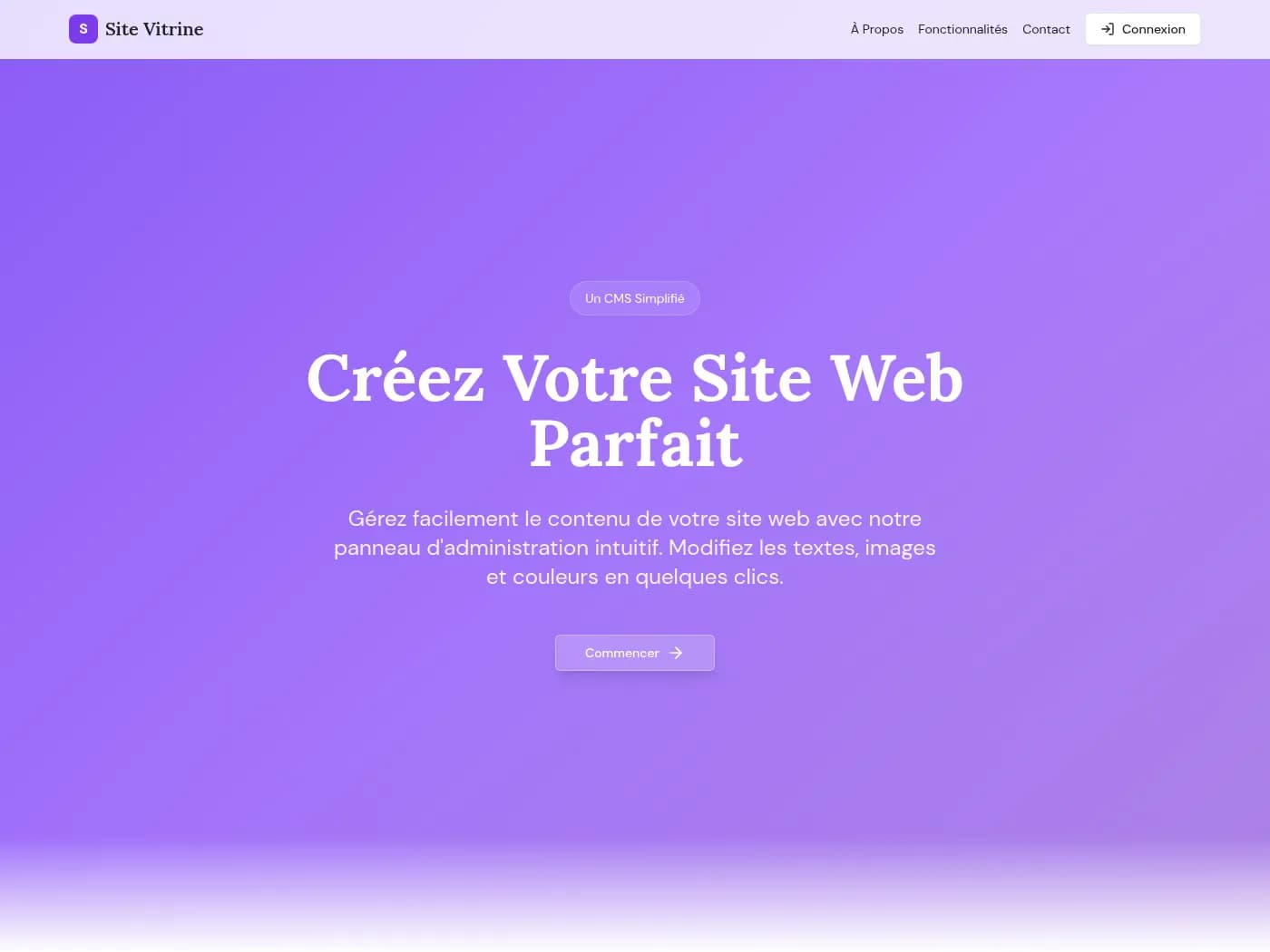 Site Vitrine & CMS Simplifié