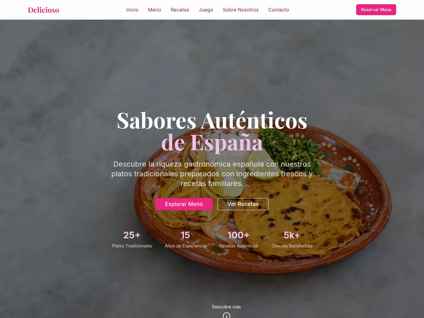 Delicioso - Sitio Web de Comida