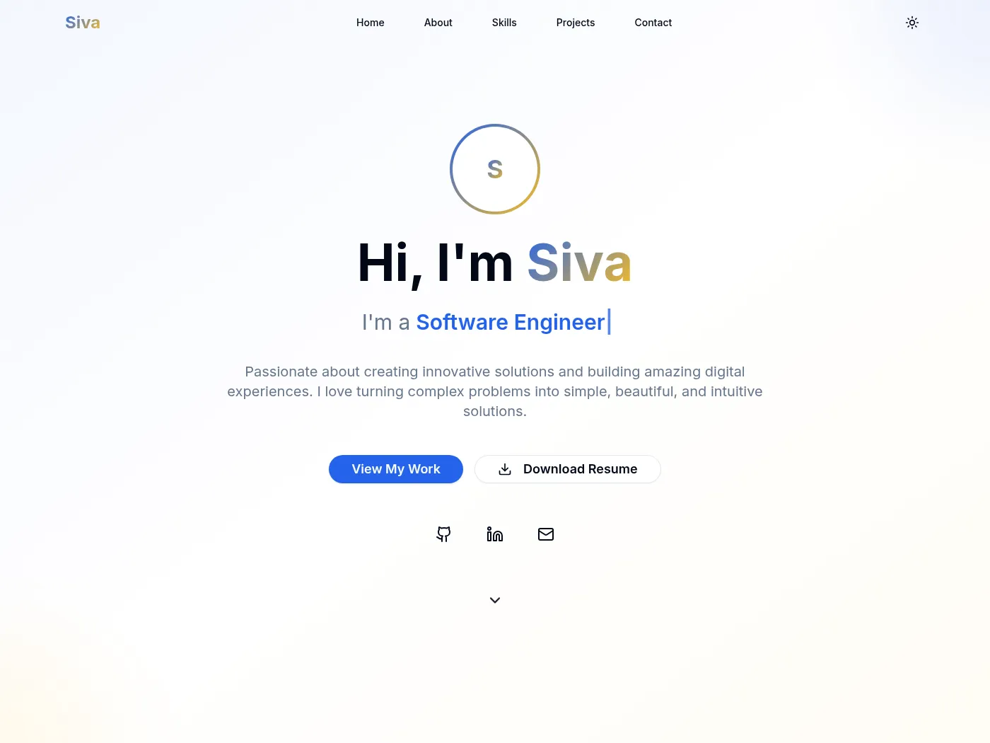 Siva's Personal Portfolio