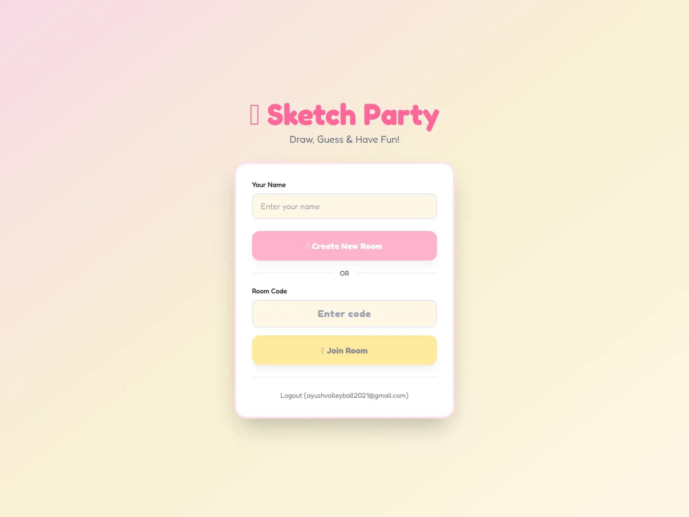 Sketch Party: Real-Time Multiplayer Drawing Game
