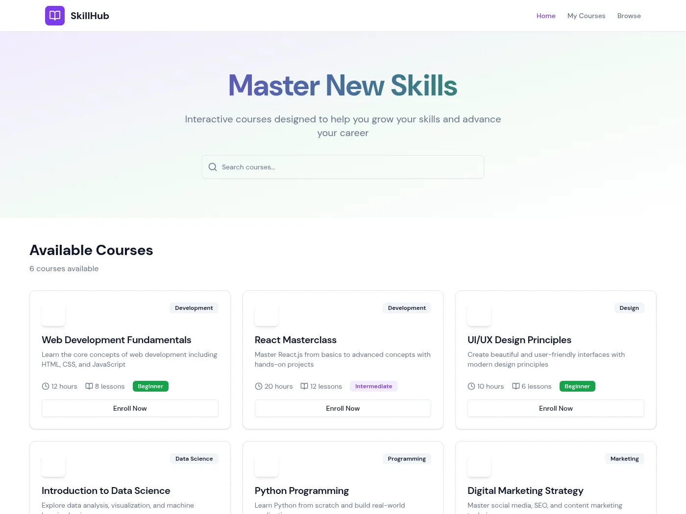 Skill Course Education Platform