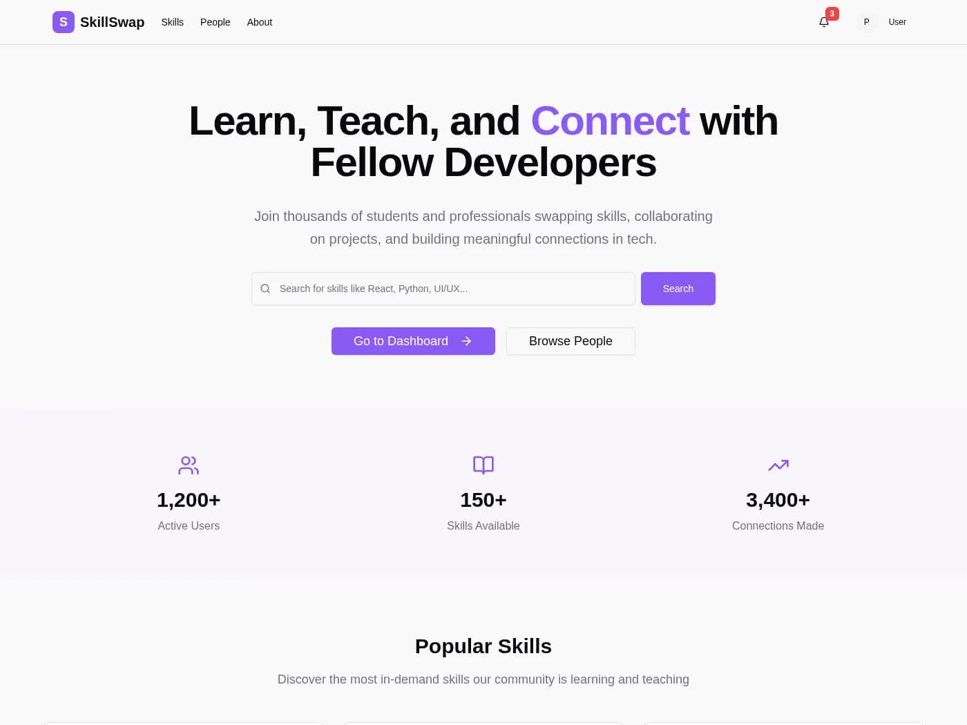 Skill Swap & Code Collaboration Platform