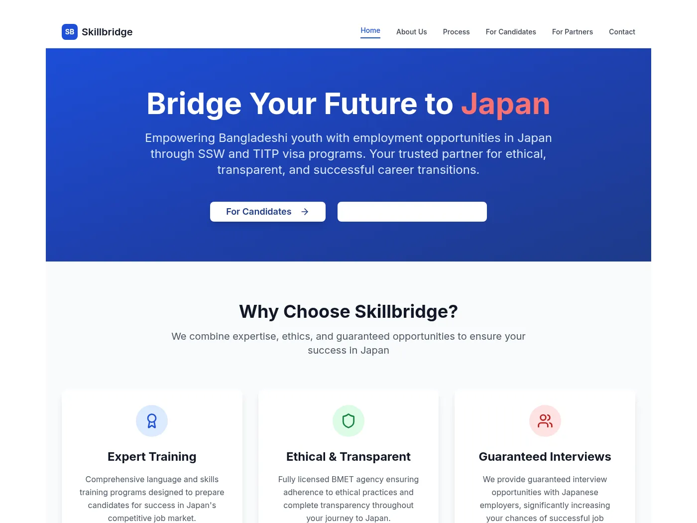 Skillbridge - Employment Bridge to Japan