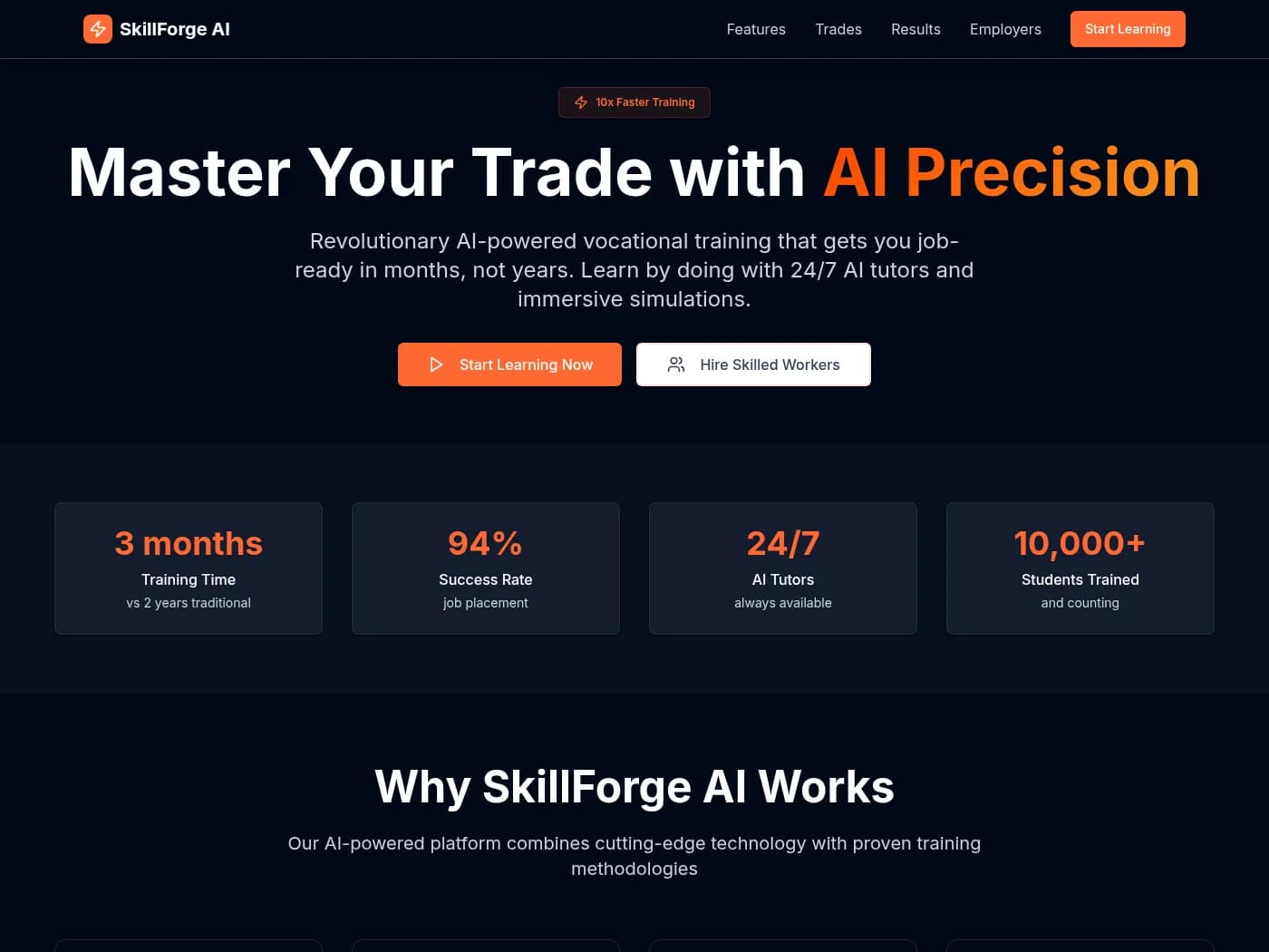 SkillForge AI: Web-Based AI-Powered Vocational Training Platform MVP