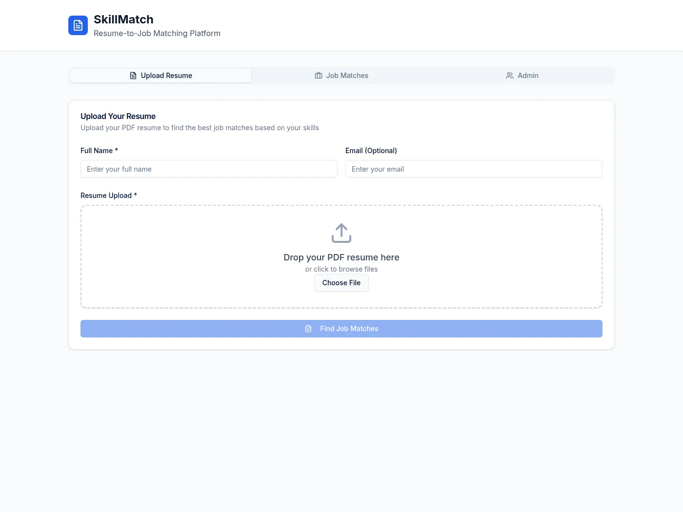 SkillMatch: Resume-to-Job Matching MVP