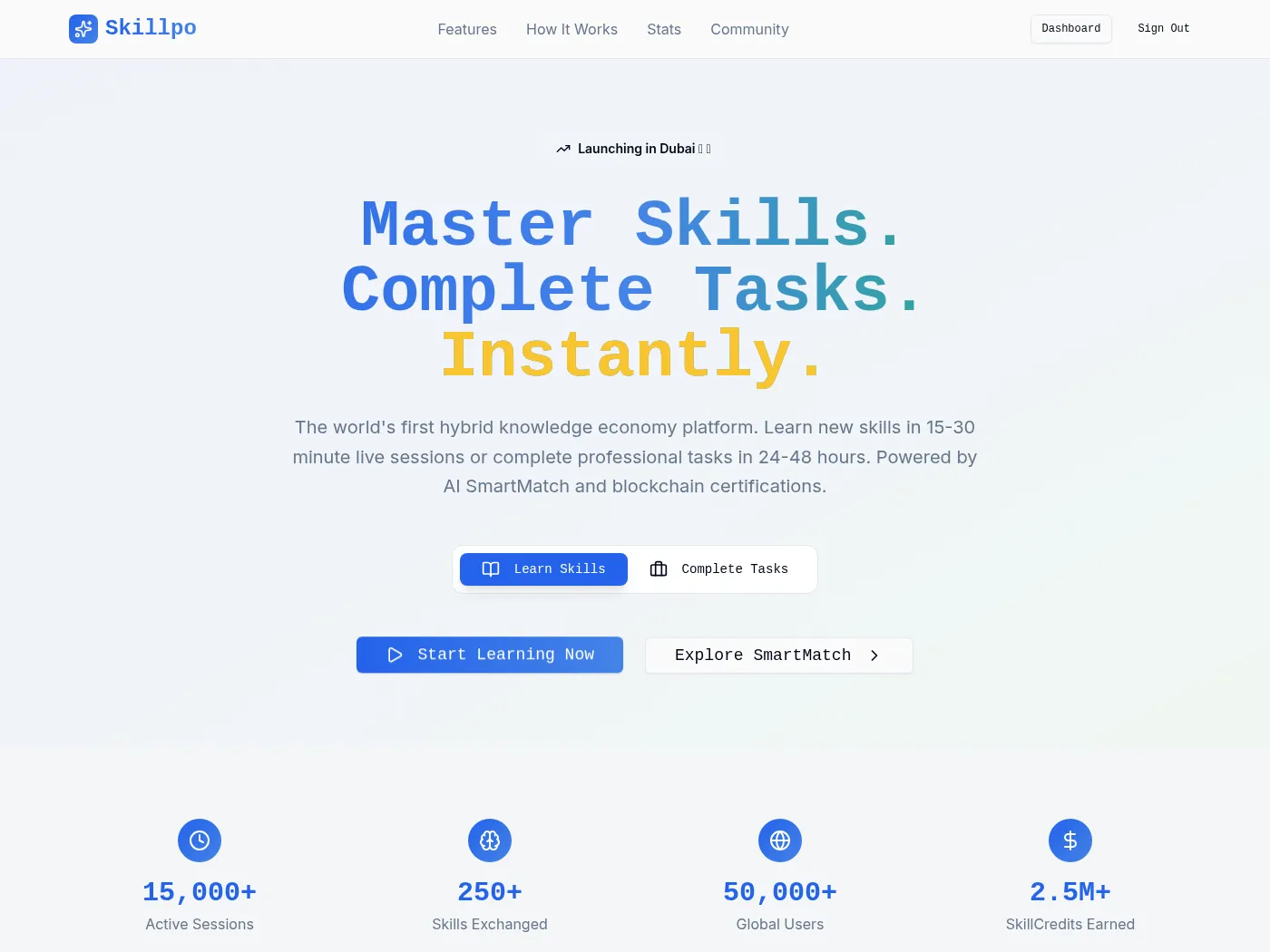 Skillpo – Hybrid Knowledge & Gig Economy Platform for Instant Micro-Learning and Micro-Tasks