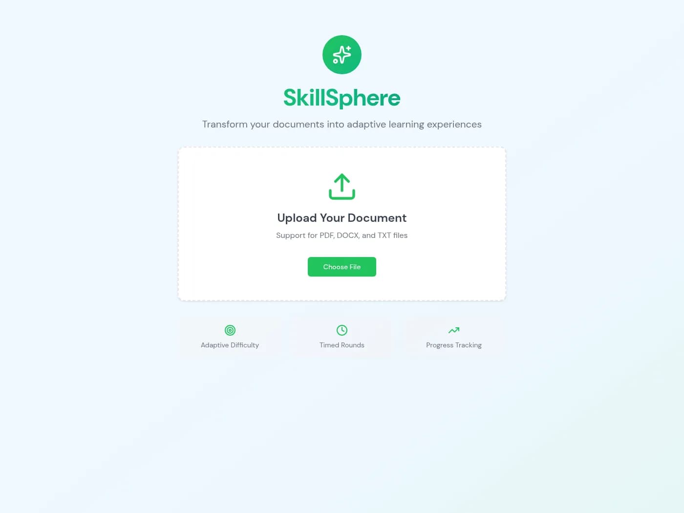 SkillSphere — Adaptive Document MCQ Generator & Analyzer