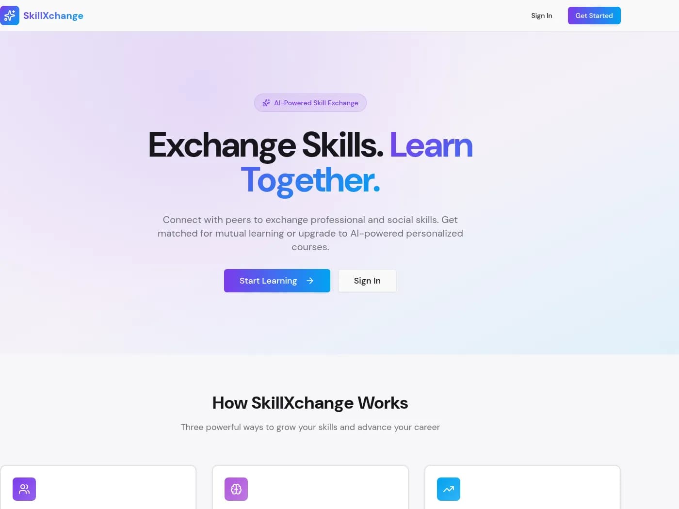 SkillXchange: An AI-Powered Skill Sharing and Learning Platform