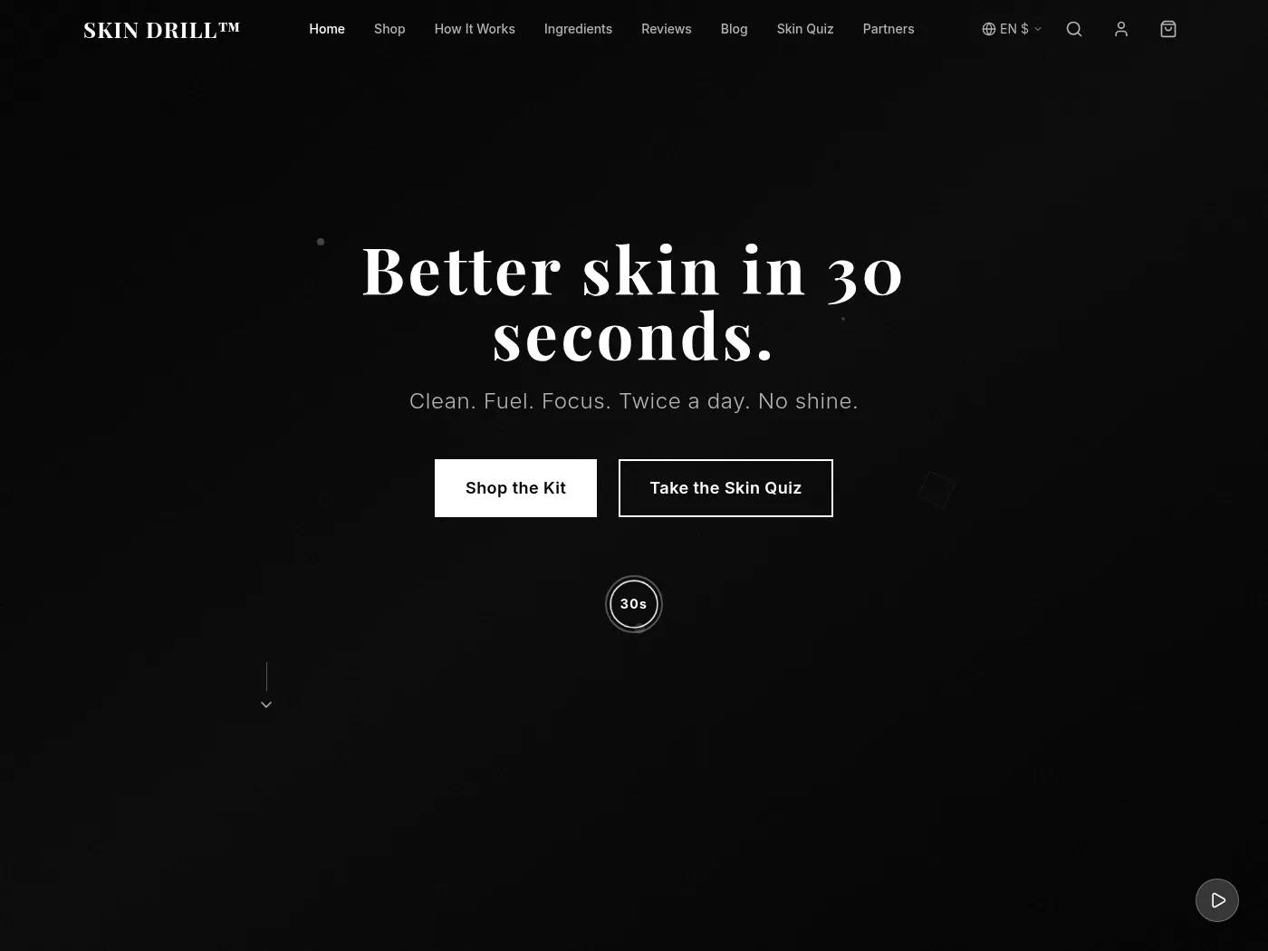SKIN DRILL™ – Luxury Monochrome Men’s Skincare Global Storefront