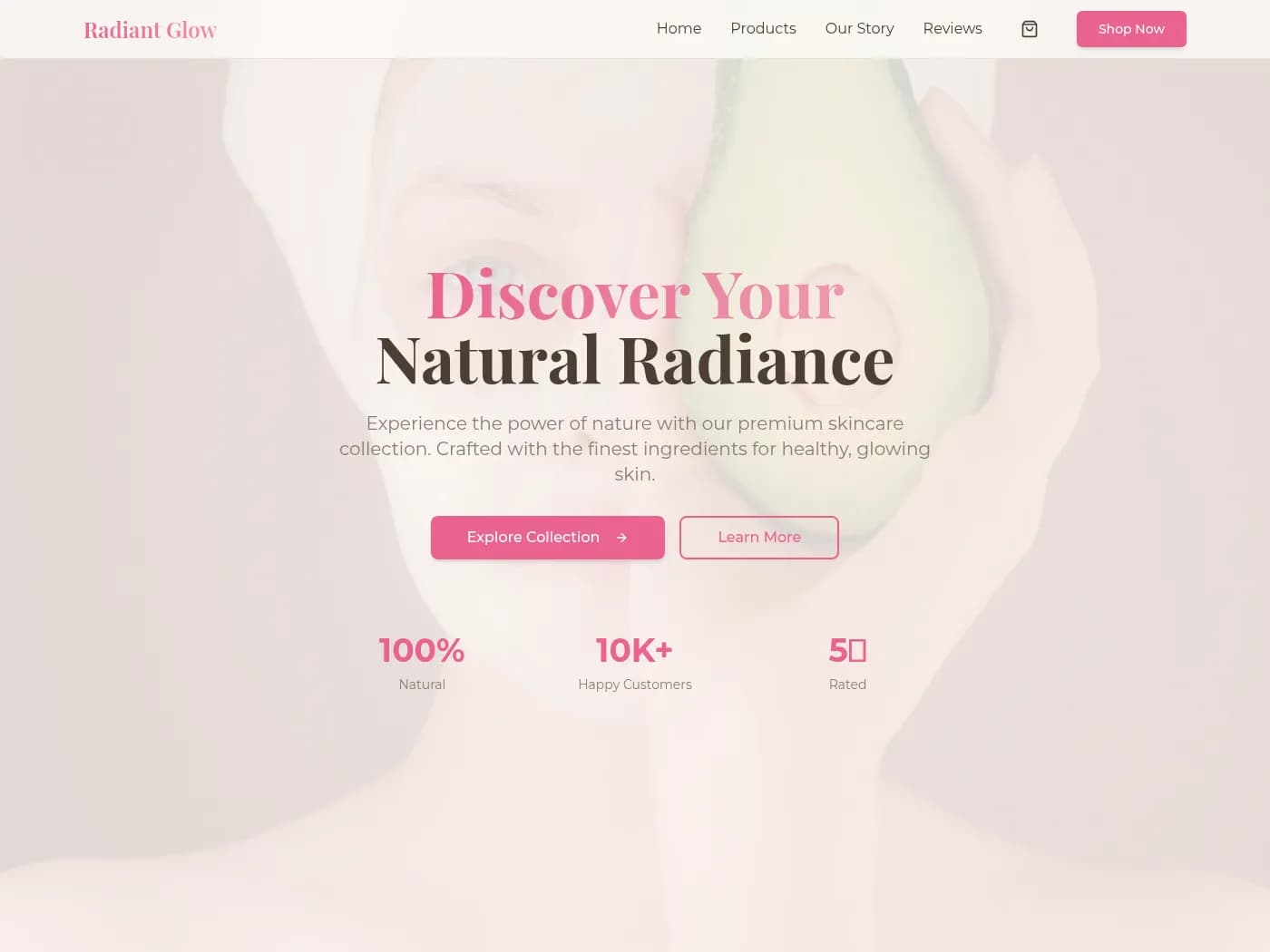 Radiant Glow Skincare Brand Website
