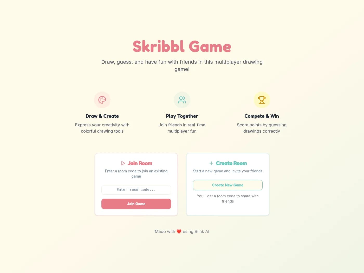 Skribbl-Style Multiplayer Drawing Game