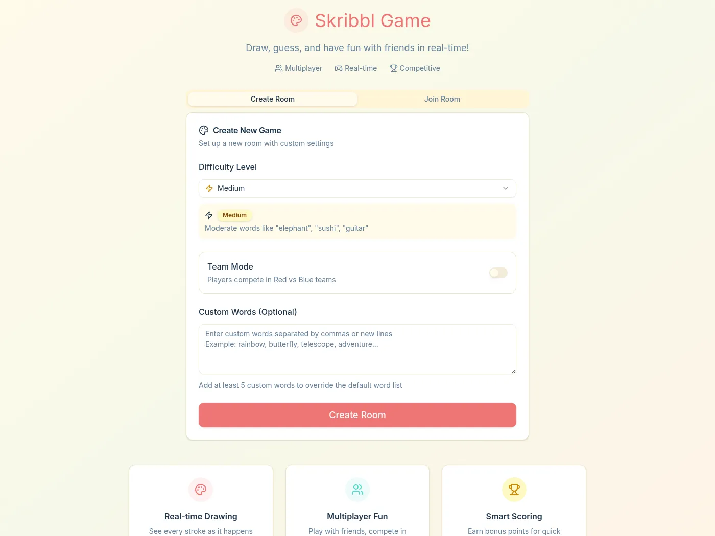 Skribbl-Style Multiplayer Sketch Game
