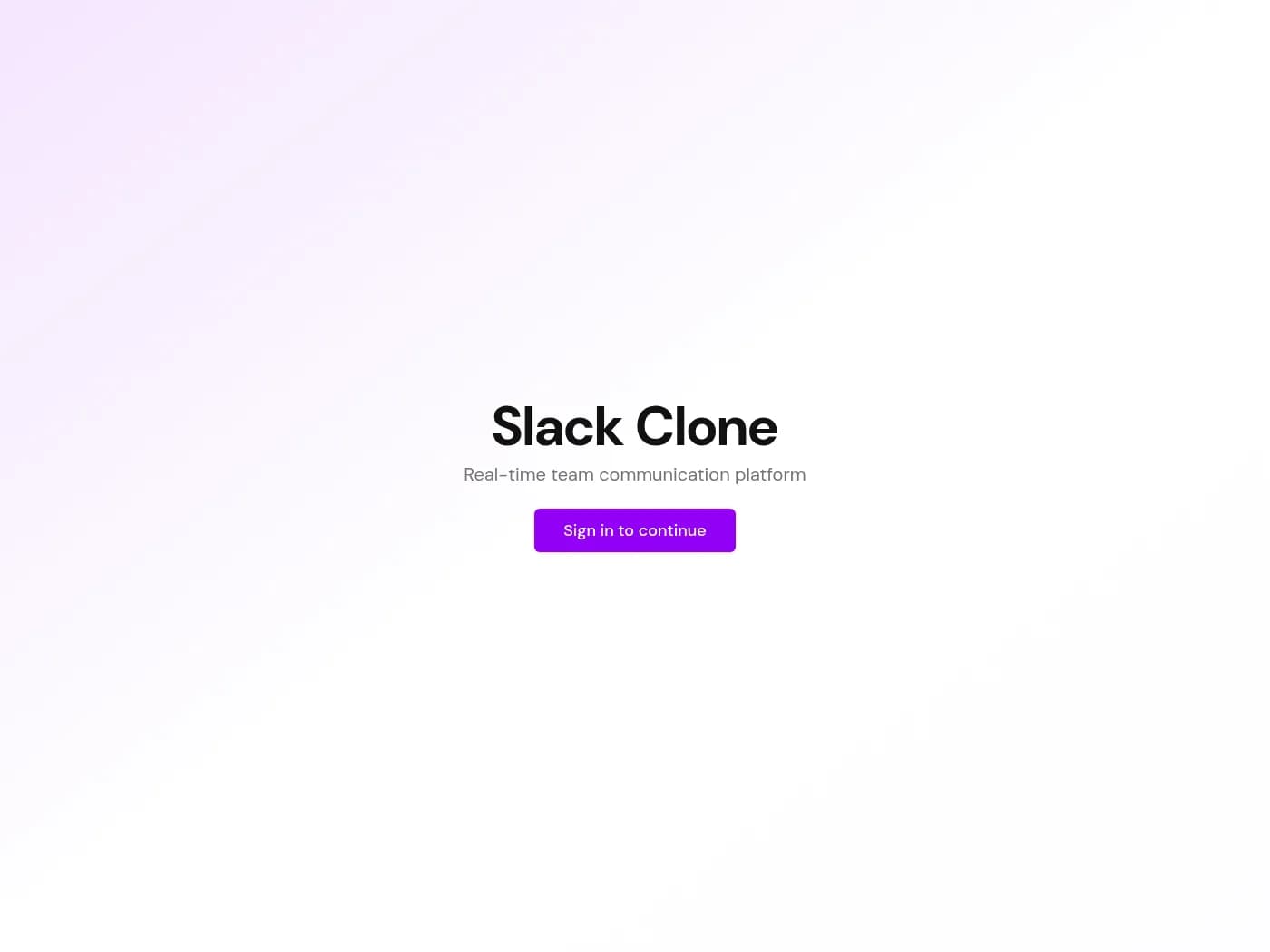 Slack Clone Communication Platform