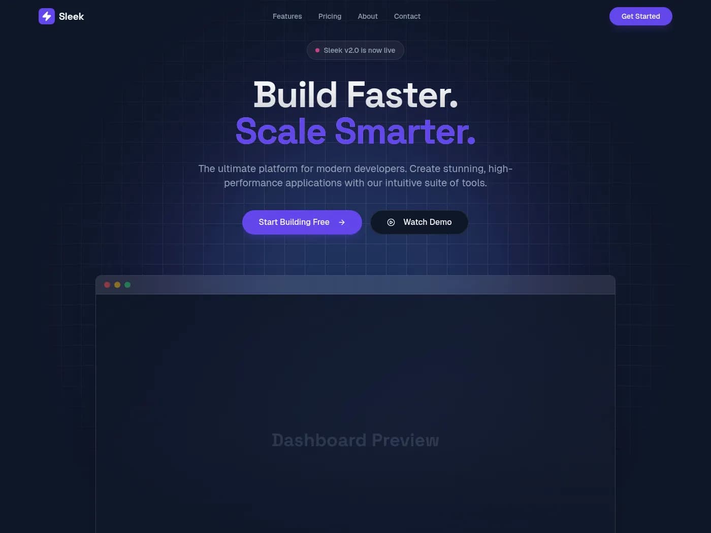 Sleek Landing Page