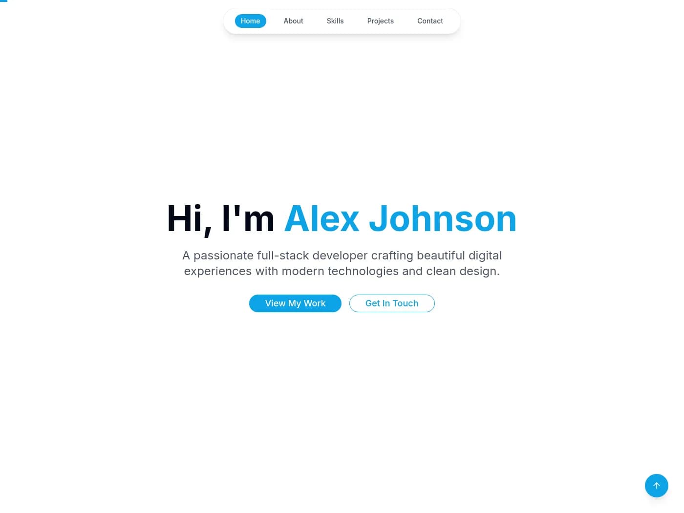 Sleek Minimalist Portfolio Website