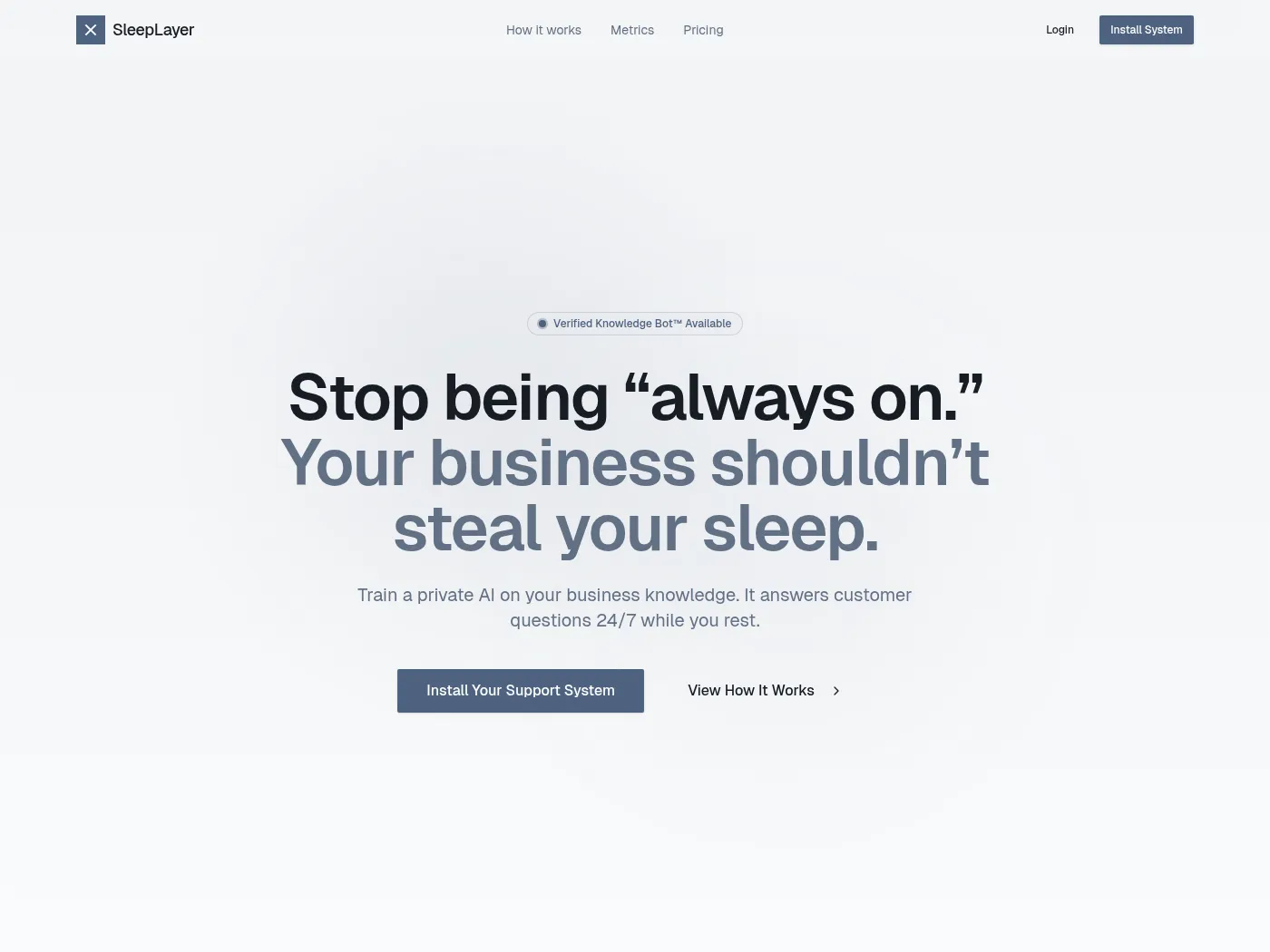 SleepLayer Site