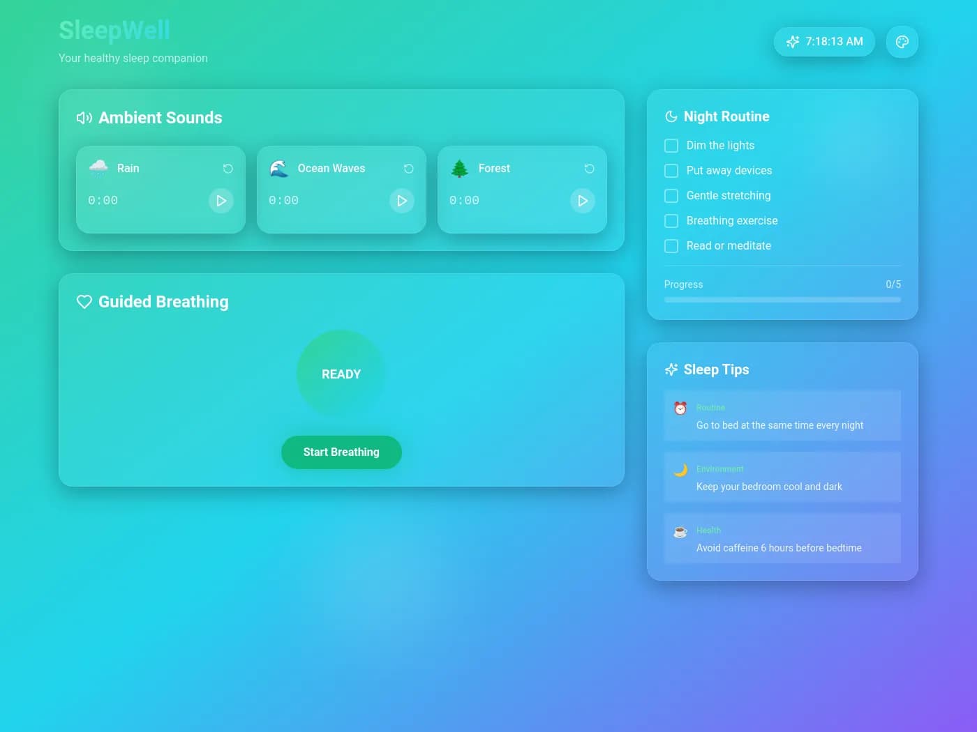 SleepWell: Healthy Sleep Companion
