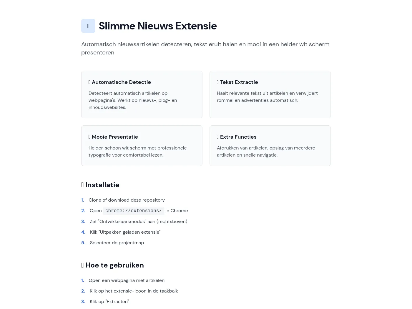 Slimme Nieuws Extensie