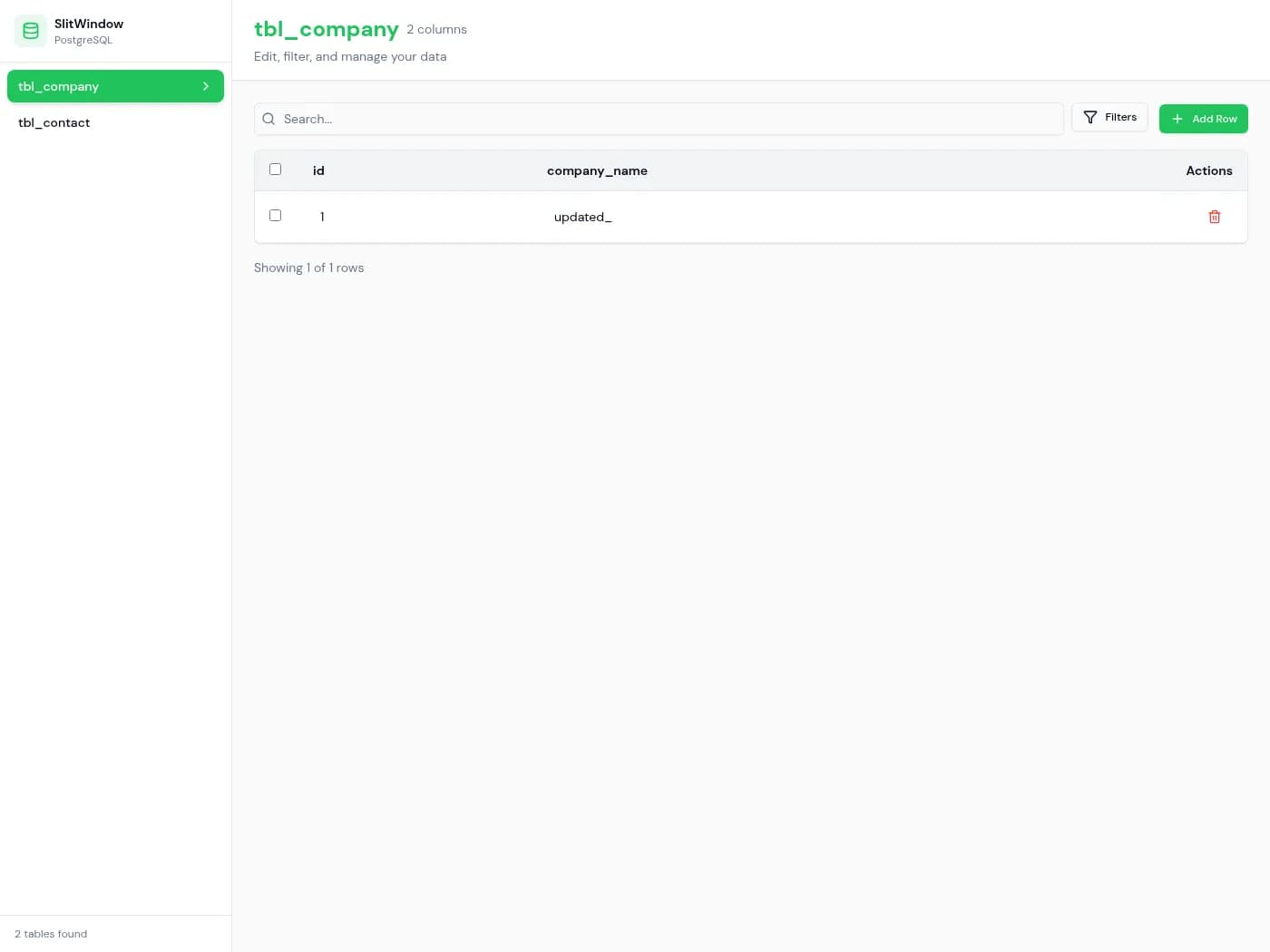 SlitWindow.com: Modern PostgreSQL Client Management WebApp