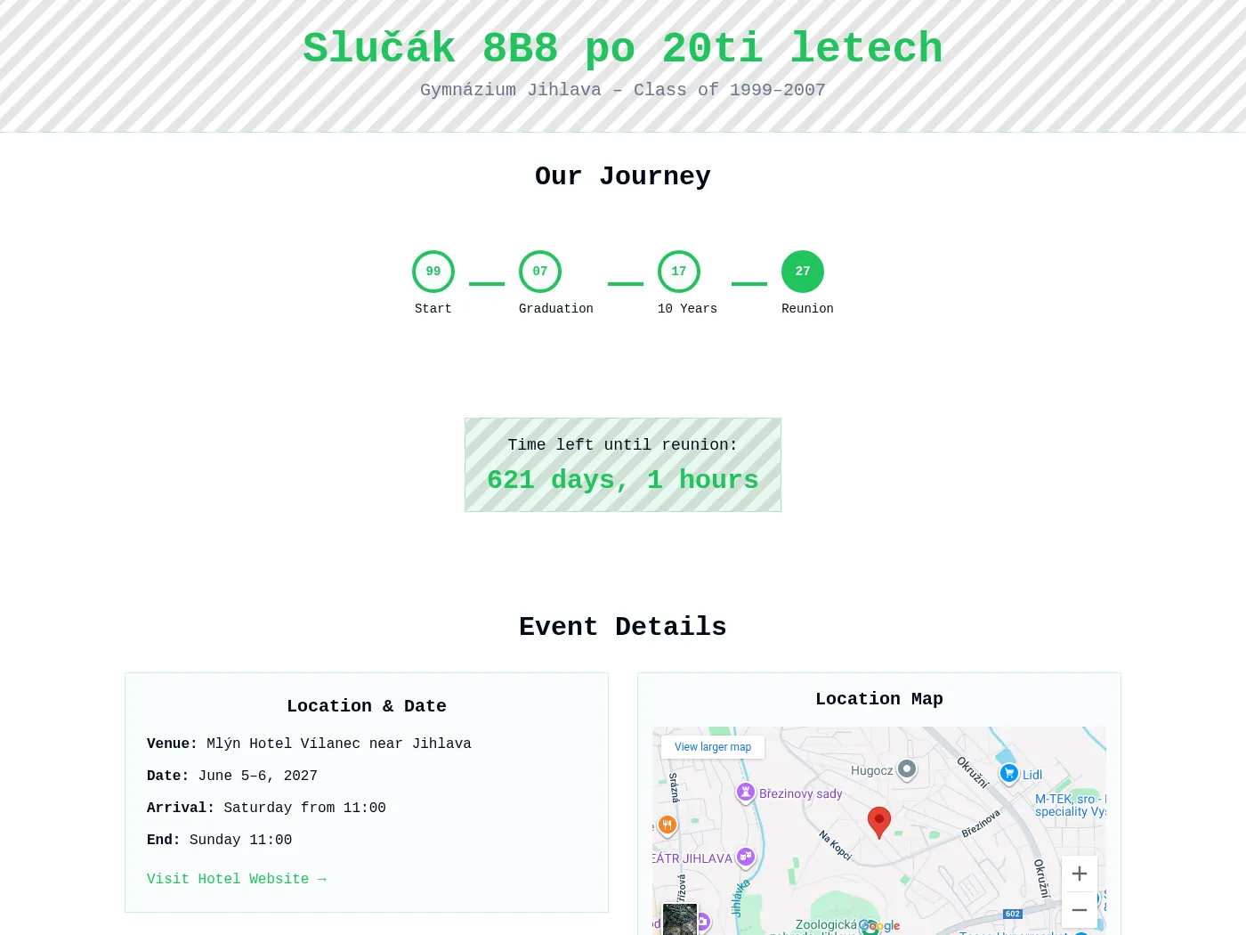Slučák 8B8 – High School Reunion Hub