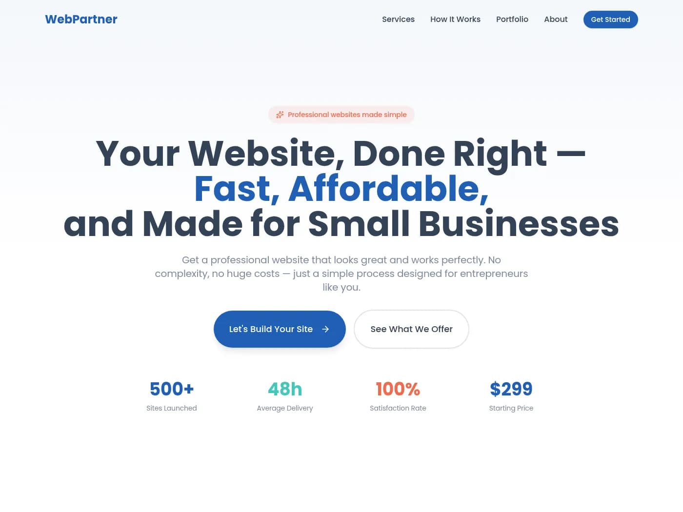 Small Business Web Partner: Affordable, Modern Website Solutions with a Friendly Touch