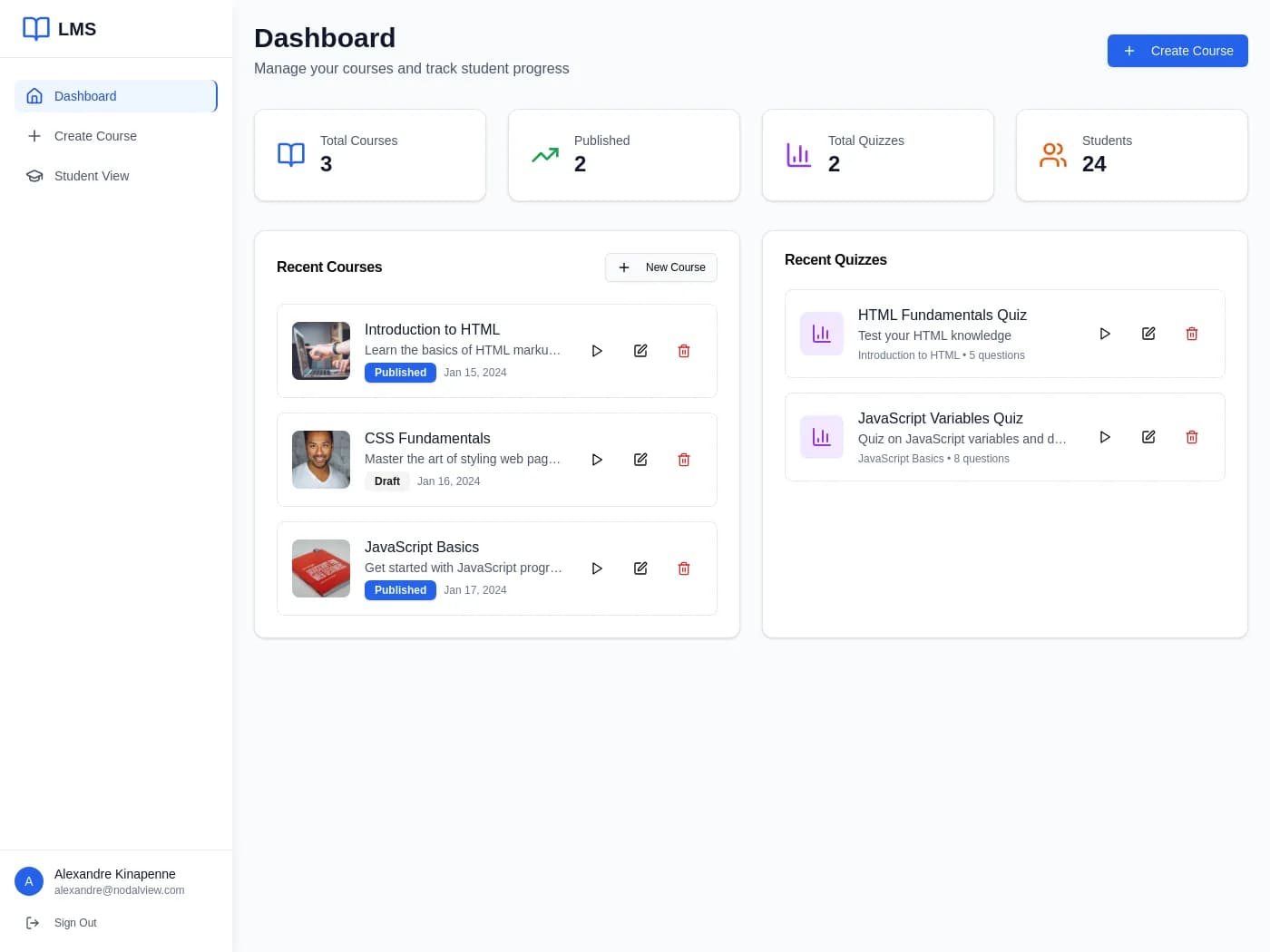 Small Learning Management System