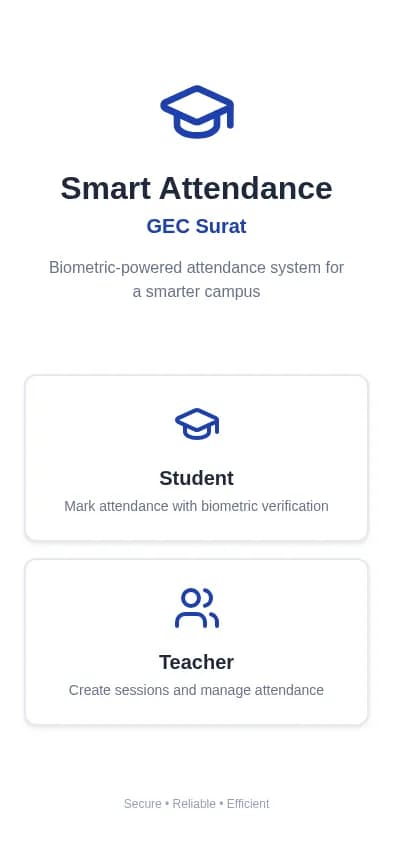 Smart Attendance: Biometric-powered College Attendance System for Android