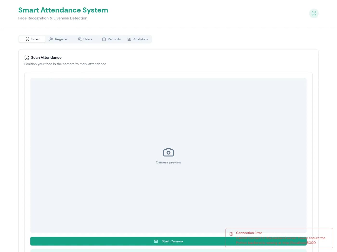 Smart Attendance System with Face Recognition and Liveness Detection