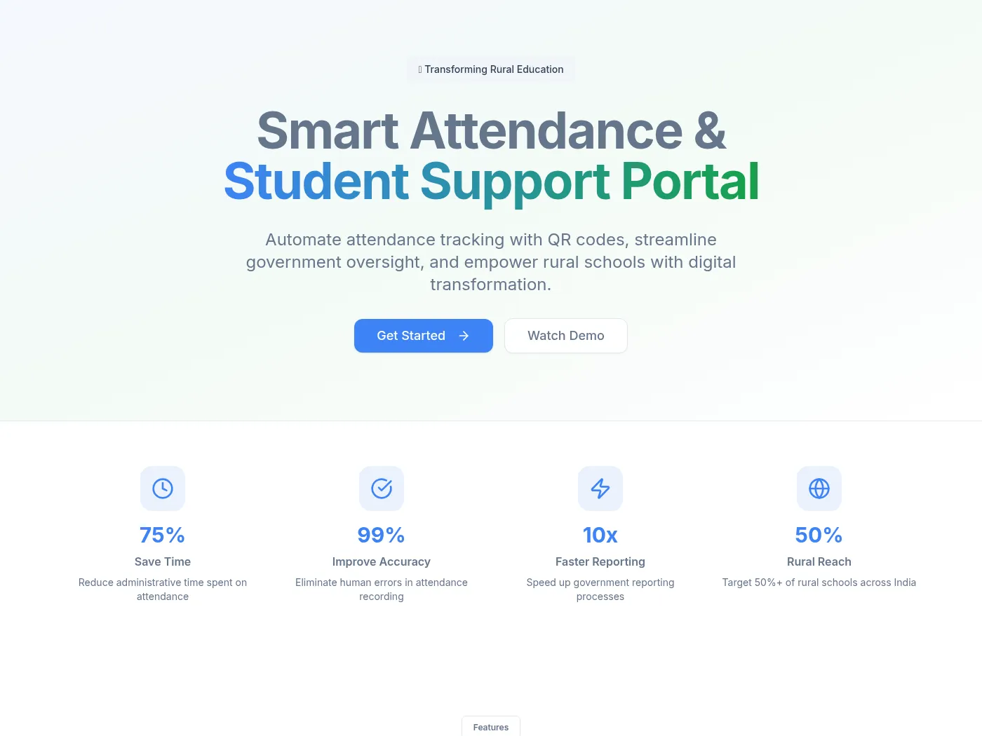 Smart Attendance & Student Support Portal for Rural Schools