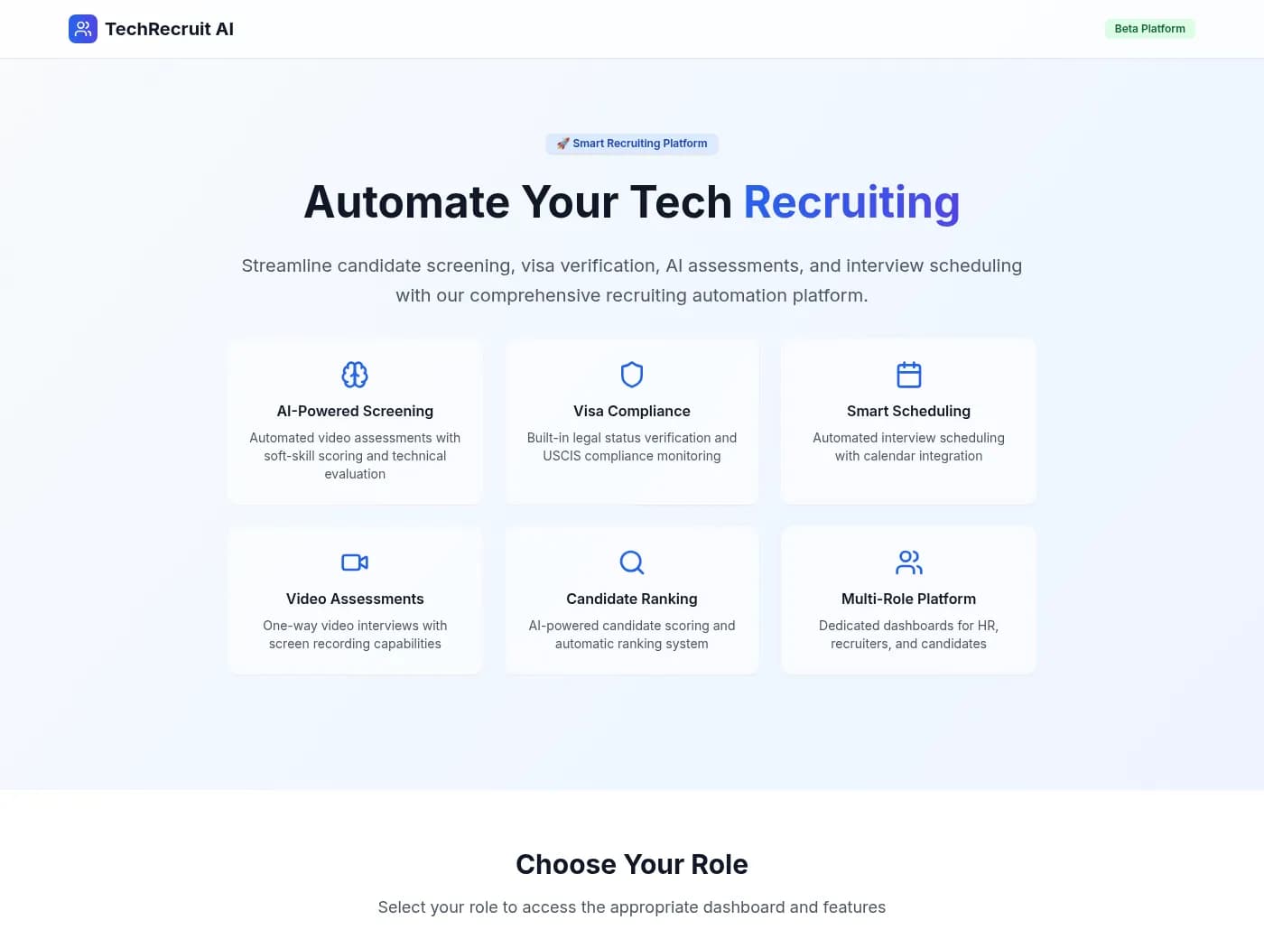 Smart Automated Tech Recruiting Platform
