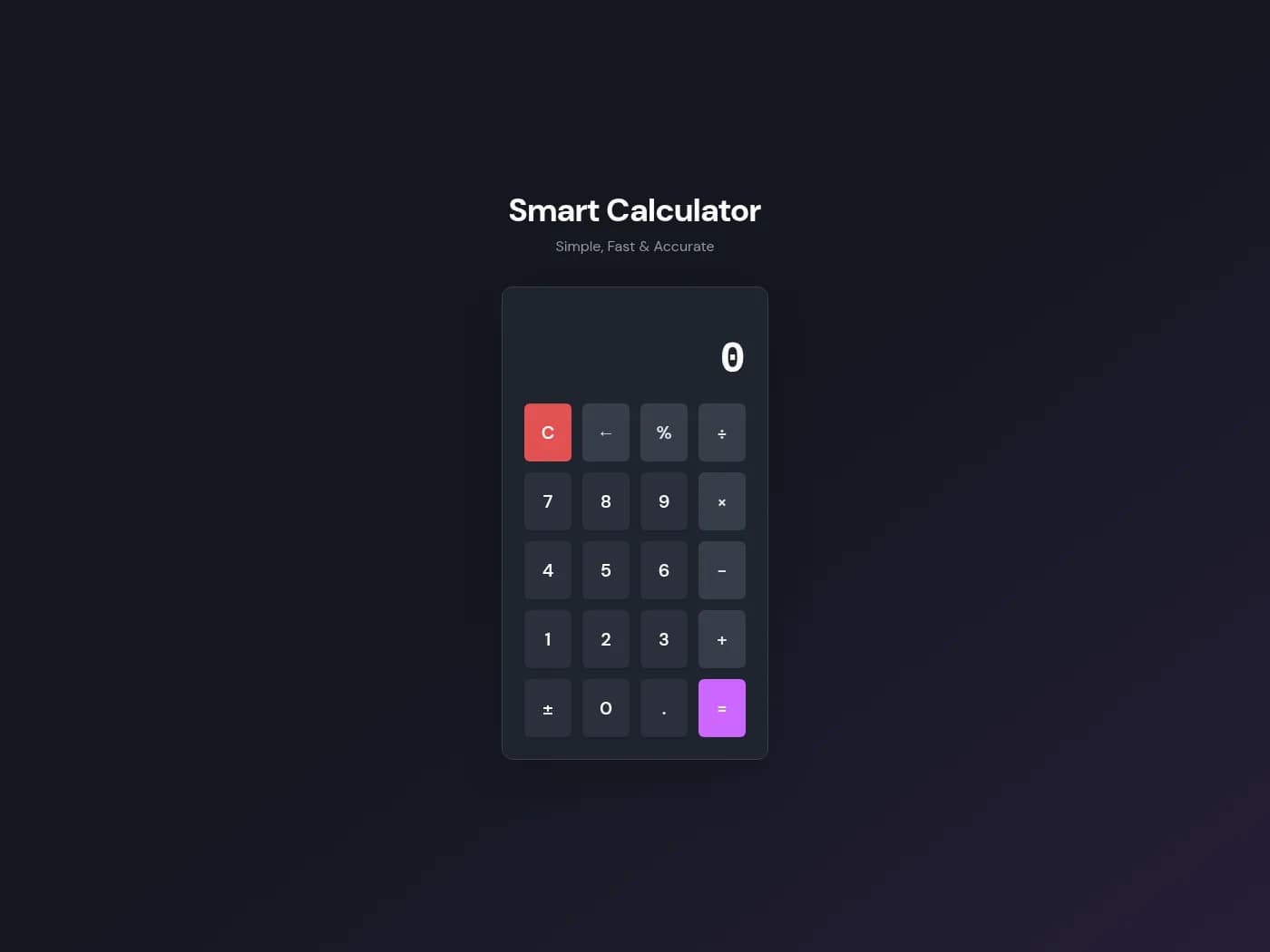 Smart Calculator App