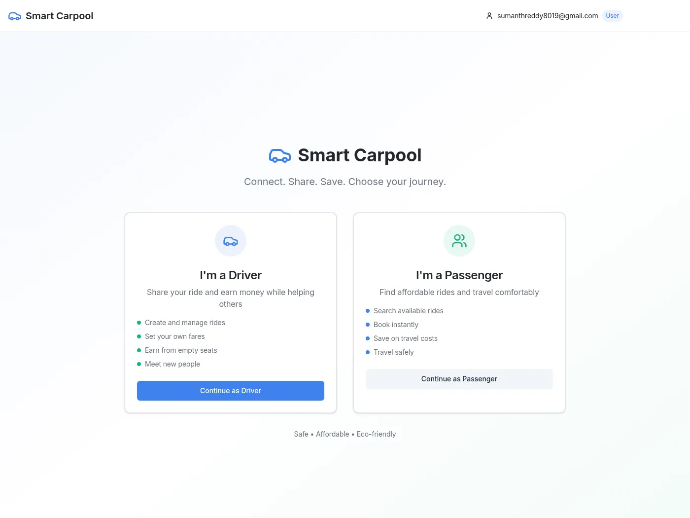 Smart Carpool: Unified Ride-Sharing for Drivers & Passengers