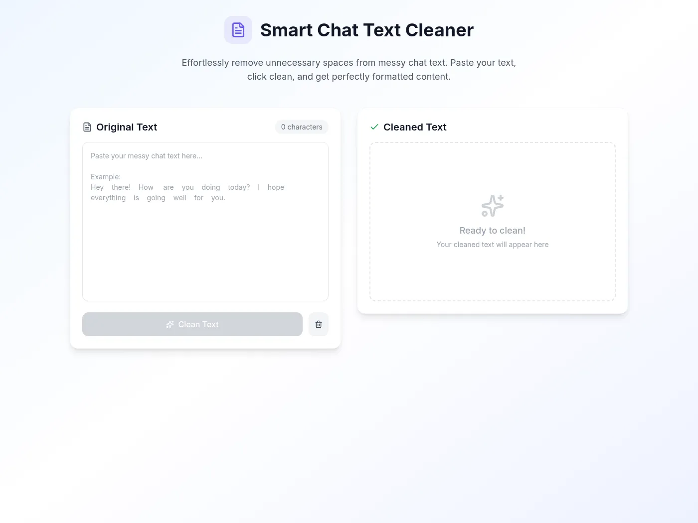 Smart Chat Text Cleaner
