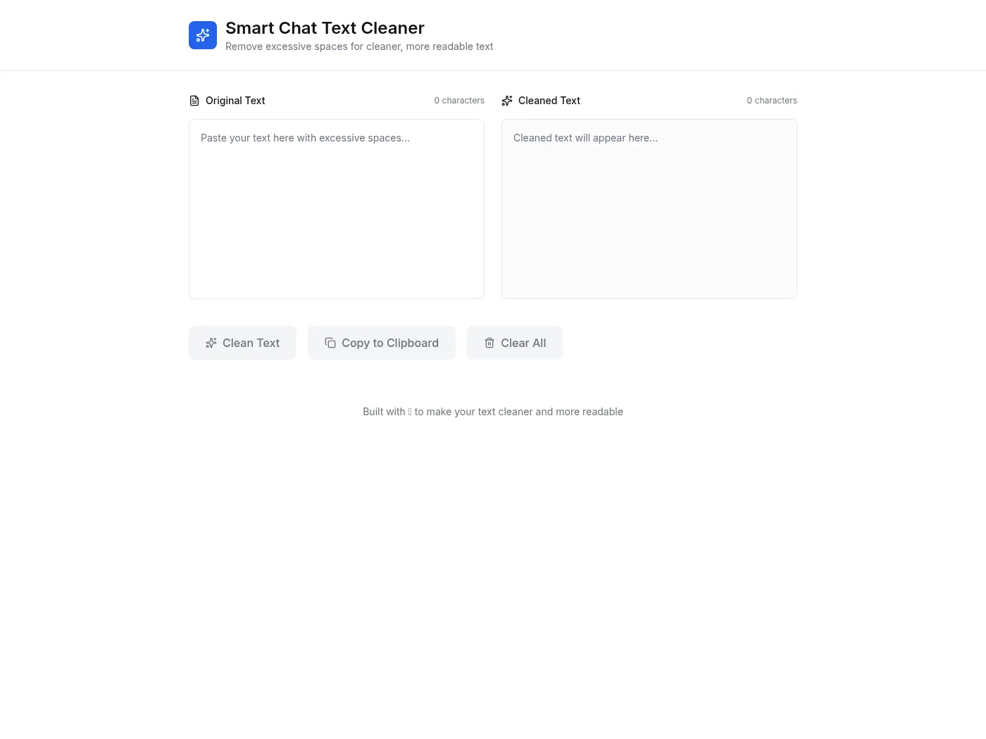 Smart Chat Text Cleaner