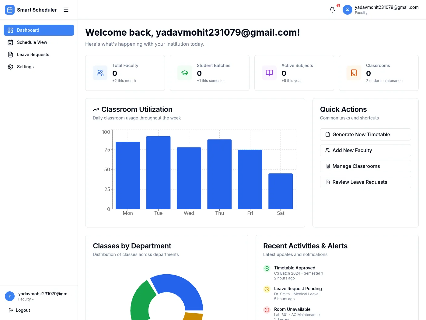 Smart Classroom & Timetable Scheduler