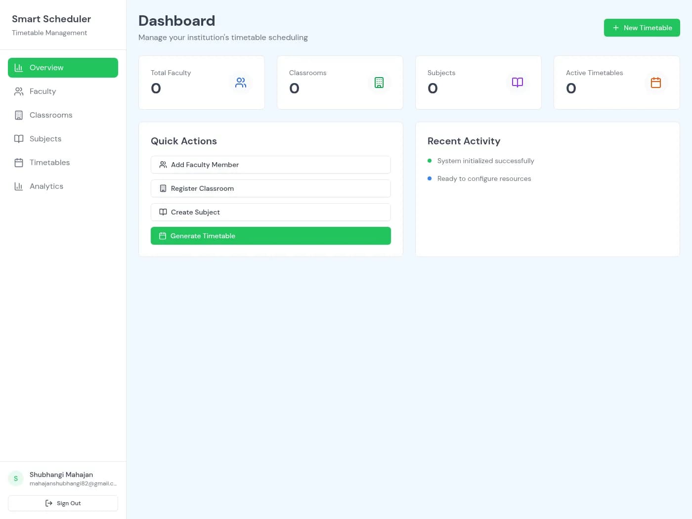 Smart Classroom & Timetable Scheduler Platform