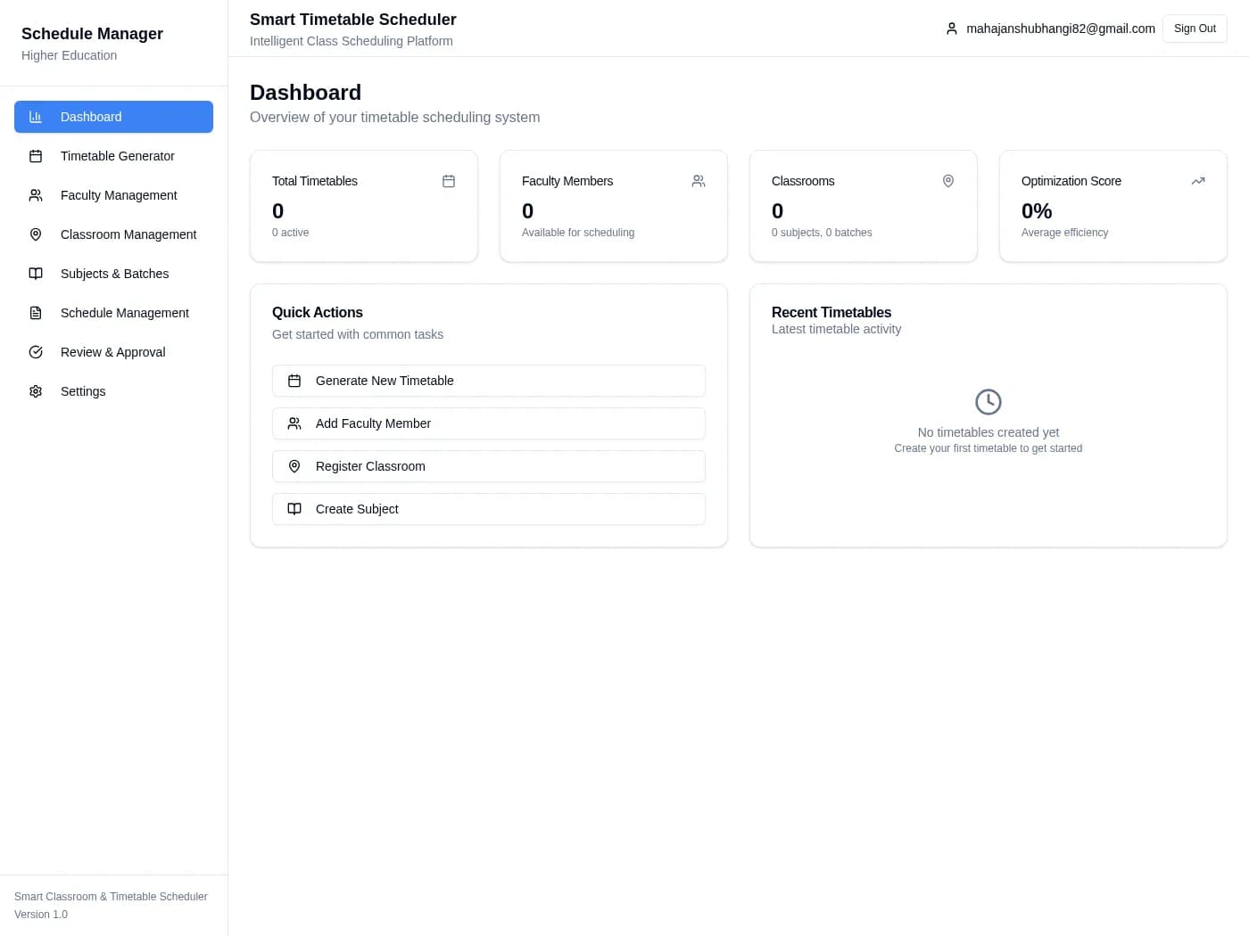 Smart Classroom & Timetable Scheduler for Higher Education