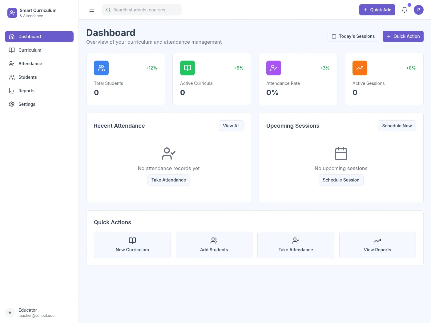 Smart Curriculum and Attendance Tracker