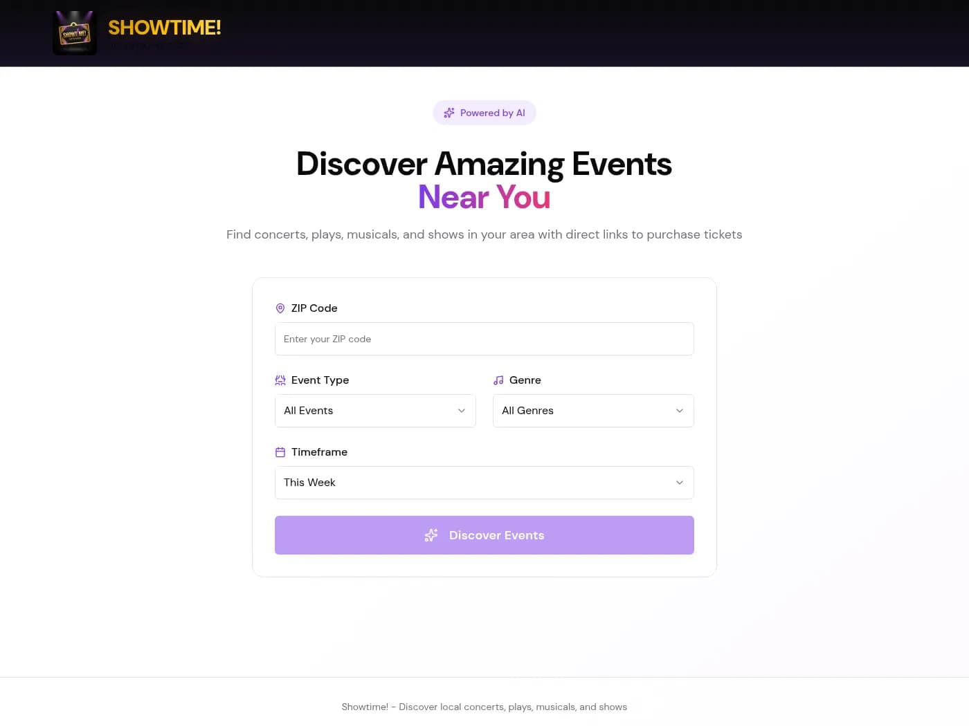 Smart Event Finder: AI-powered Local Concerts and Shows Discovery