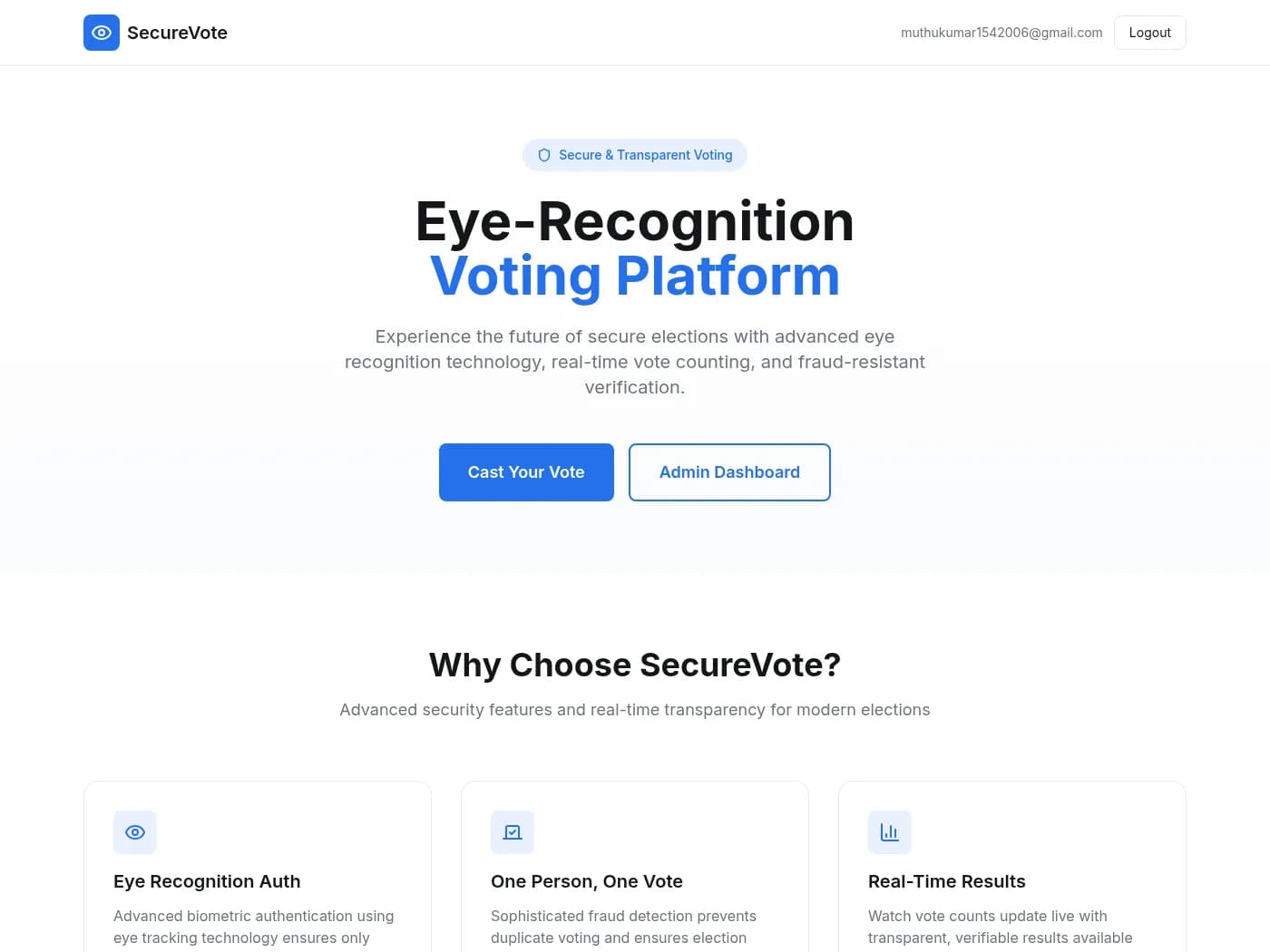 Smart Eye-Recognition Voting Platform