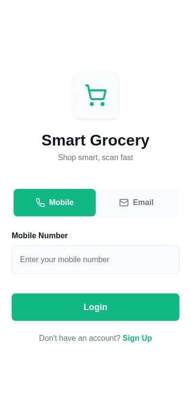 Smart Grocery Mobile Checkout App