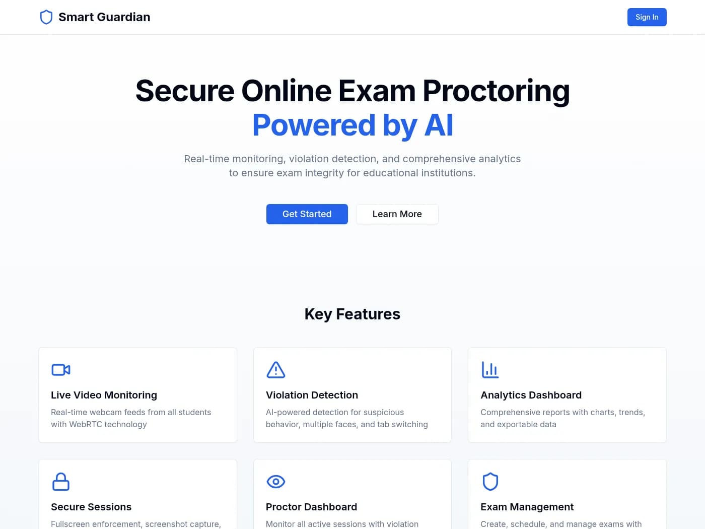 Smart Guardian: Real-Time Online Exam Proctoring Platform