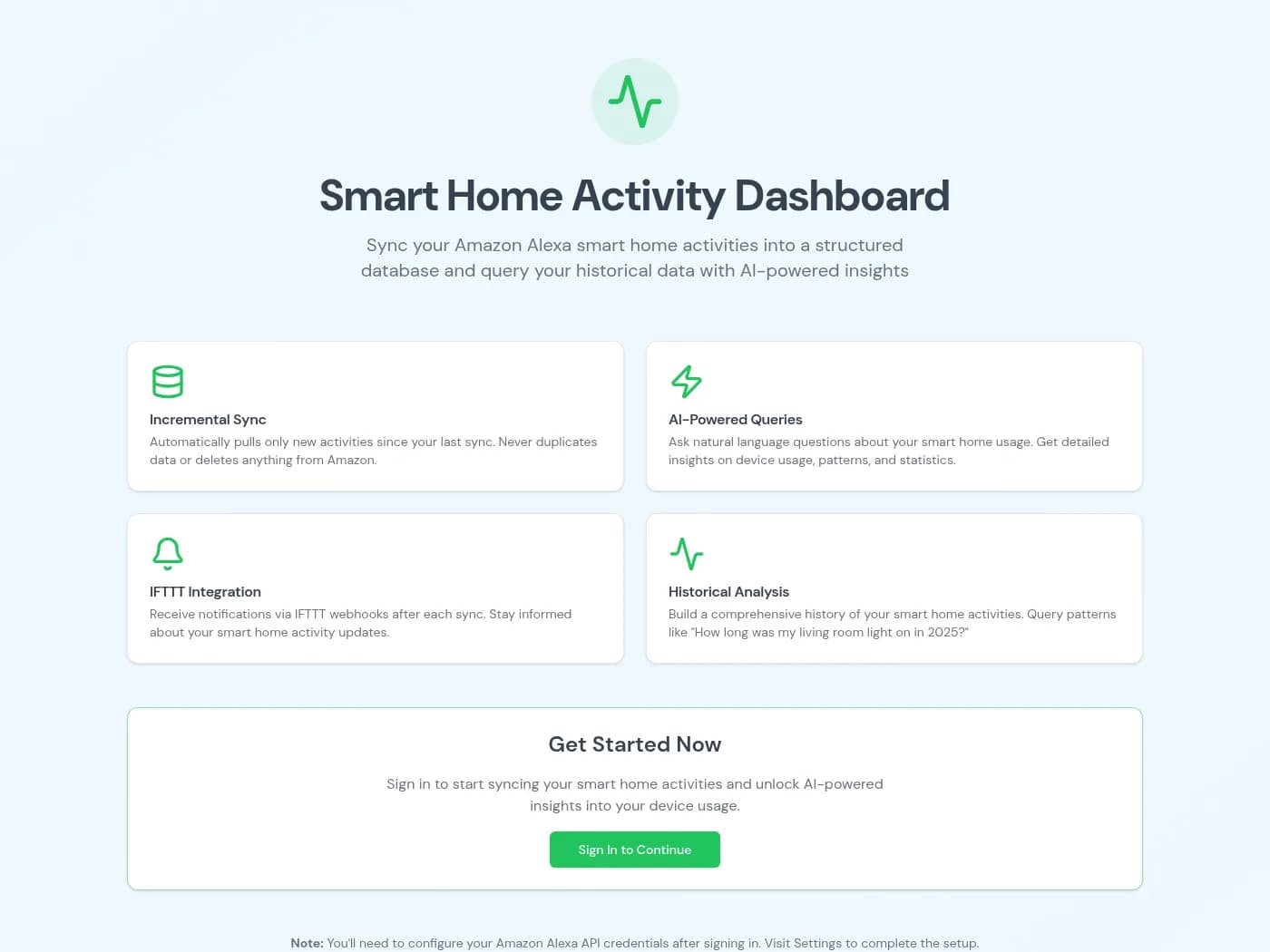 Smart Home Historical Activity Query Dashboard